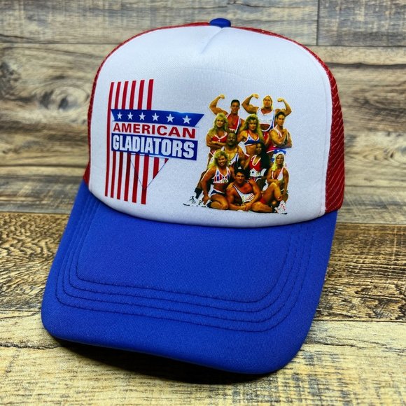 Unbranded | Accessories | American Gladiators Mens Trucker Hat Blue ...